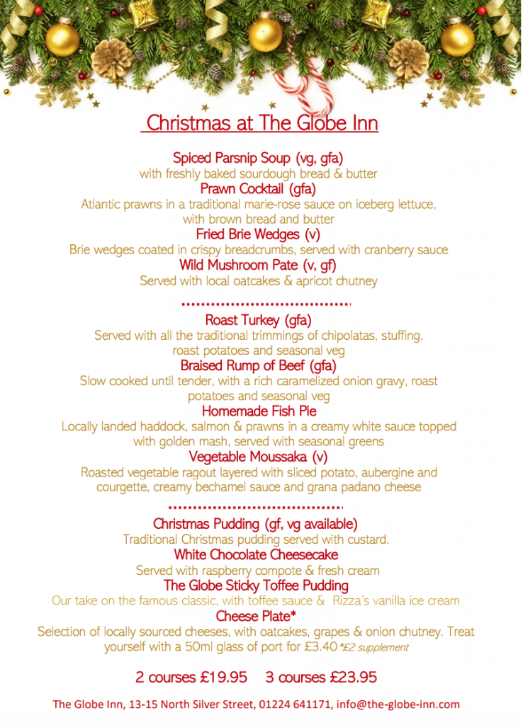 Menus – The Globe Inn